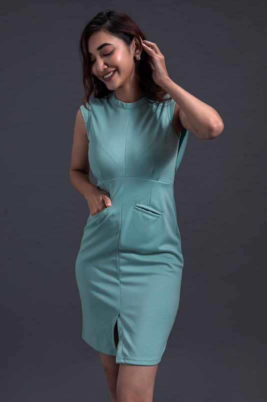 Front Slit Dress with Cape Sleeve I IREA Life